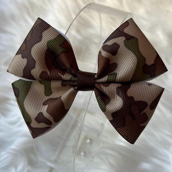 Camouflage Hair Bow - Etsy
