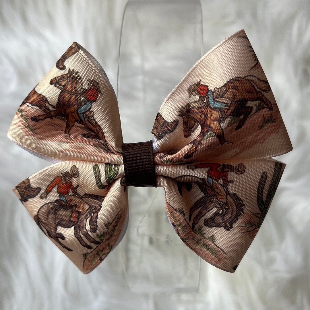 Cowboy Hair Bow, Horse Hair Clip, Cowgirl Hair Barrette, Country Hair ...