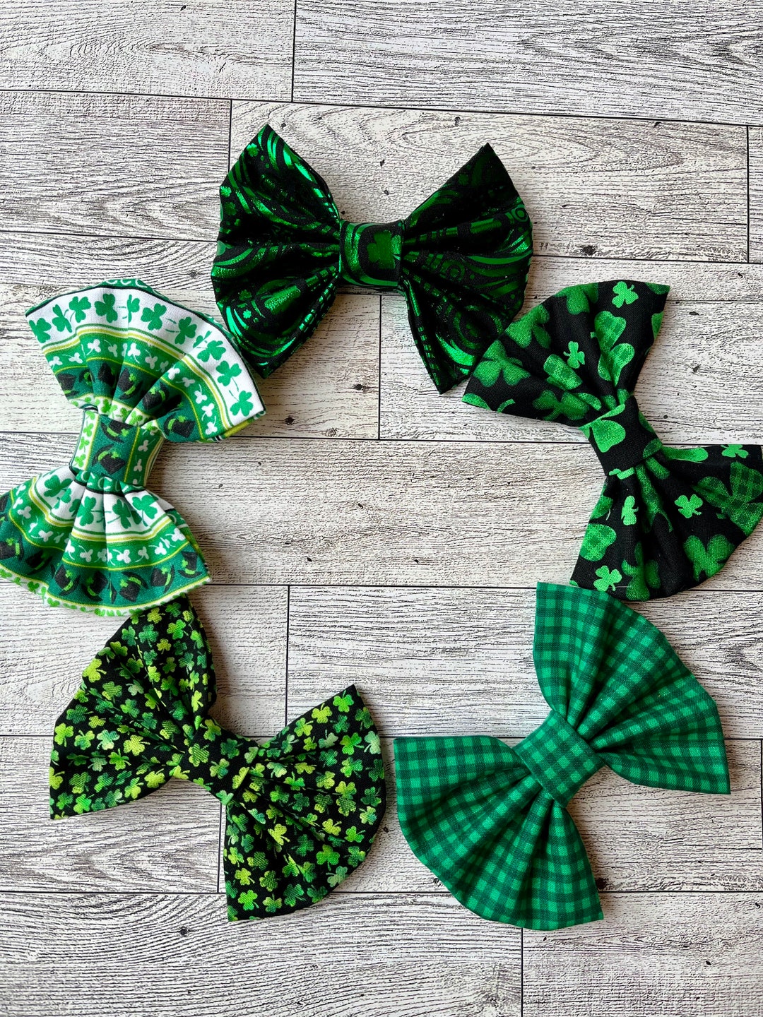 St Patricks Day Hair Bow, Irish Bow, Green Hair Accessories, Hair Clips ...