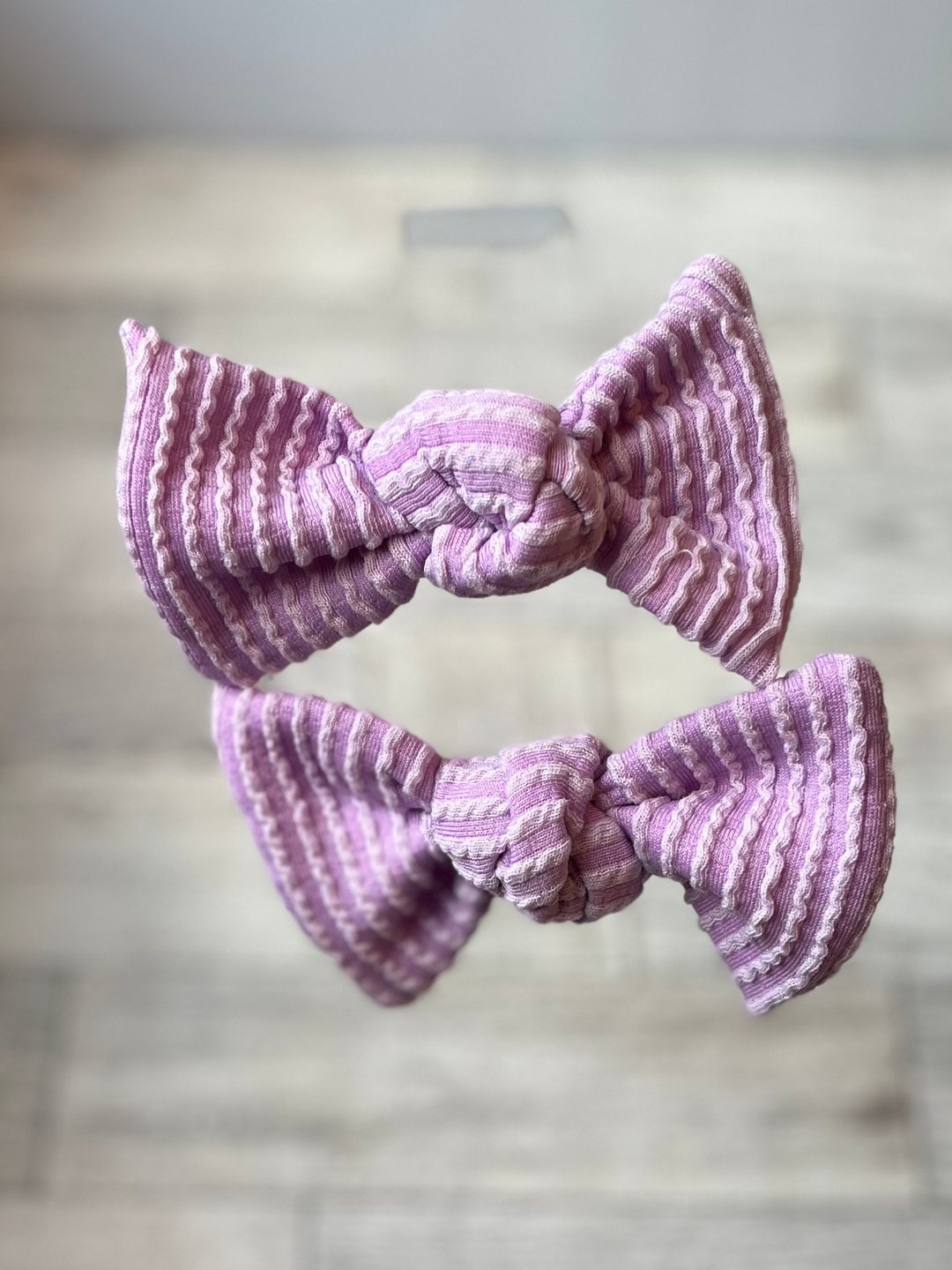 Knot Pigtail Bows, Chunky Piggies, Purple Knotted Pigtail Set, Baby ...