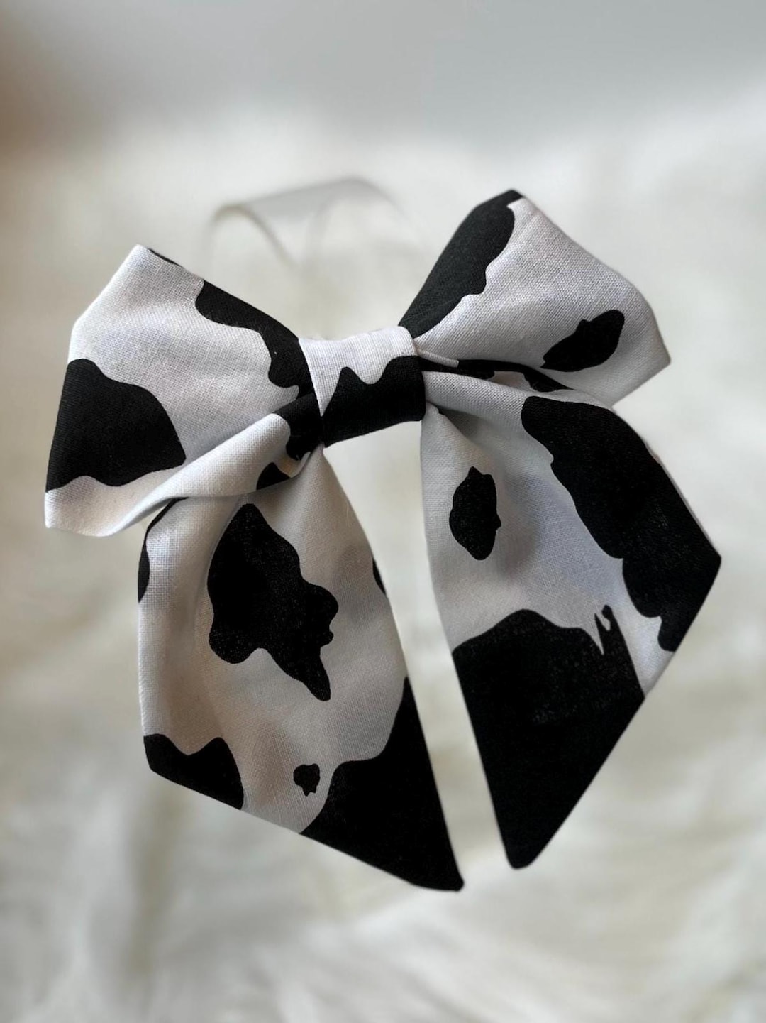 Cow Print Sailor Bow, Farm Hair Barrette, Western - Etsy