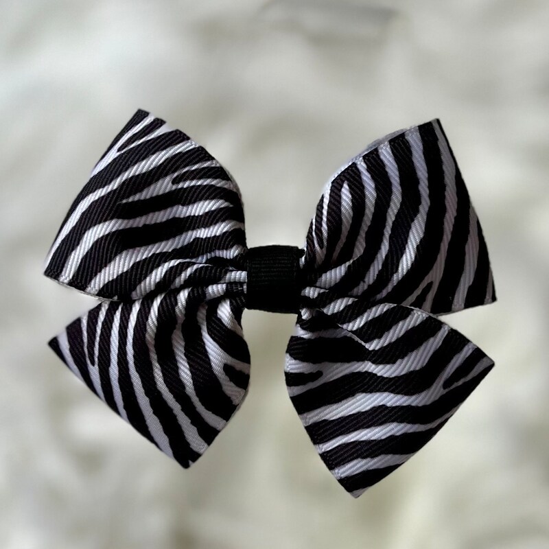 Zebra Hair Bow - Etsy
