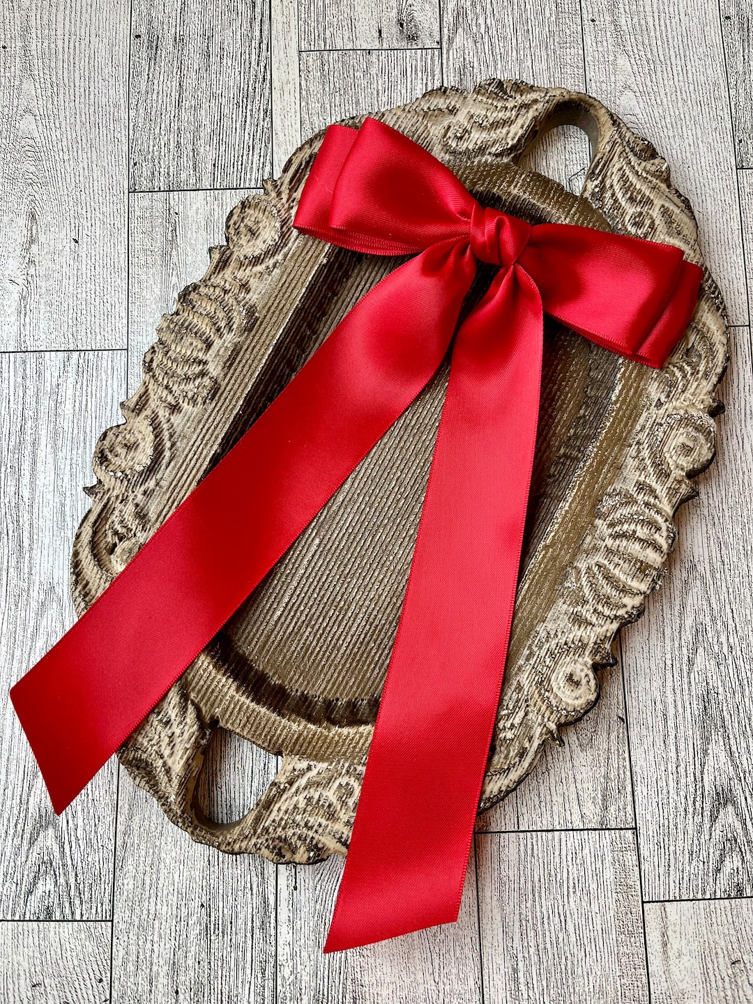 Long Red Satin Bow, Bows for Women, Satin Bows, Coquette, Barrette ...