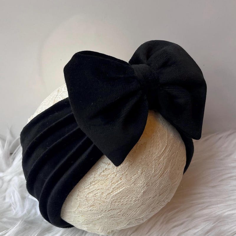 Black Velvet Bow for Toddler - Etsy UK