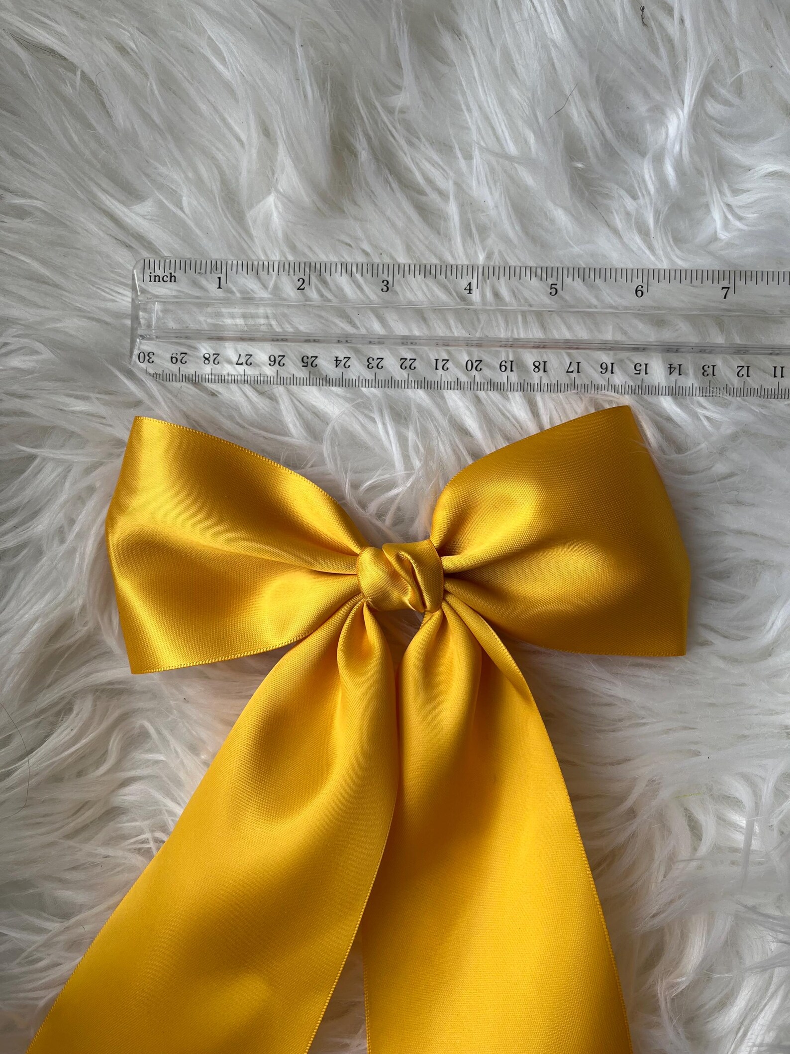 Athletic Gold Satin Coquette Hair Bow, Cheerleading Hair Clip - Etsy
