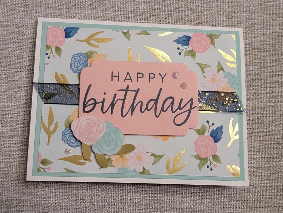 Birthday Card, Handcrafted Greeting Card for Festive Celebrations ...