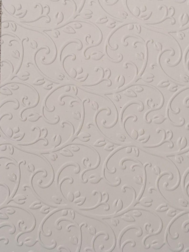 Embossed Cardstock, Embossed Floral and Leaves Cardstock, Card Toppers ...