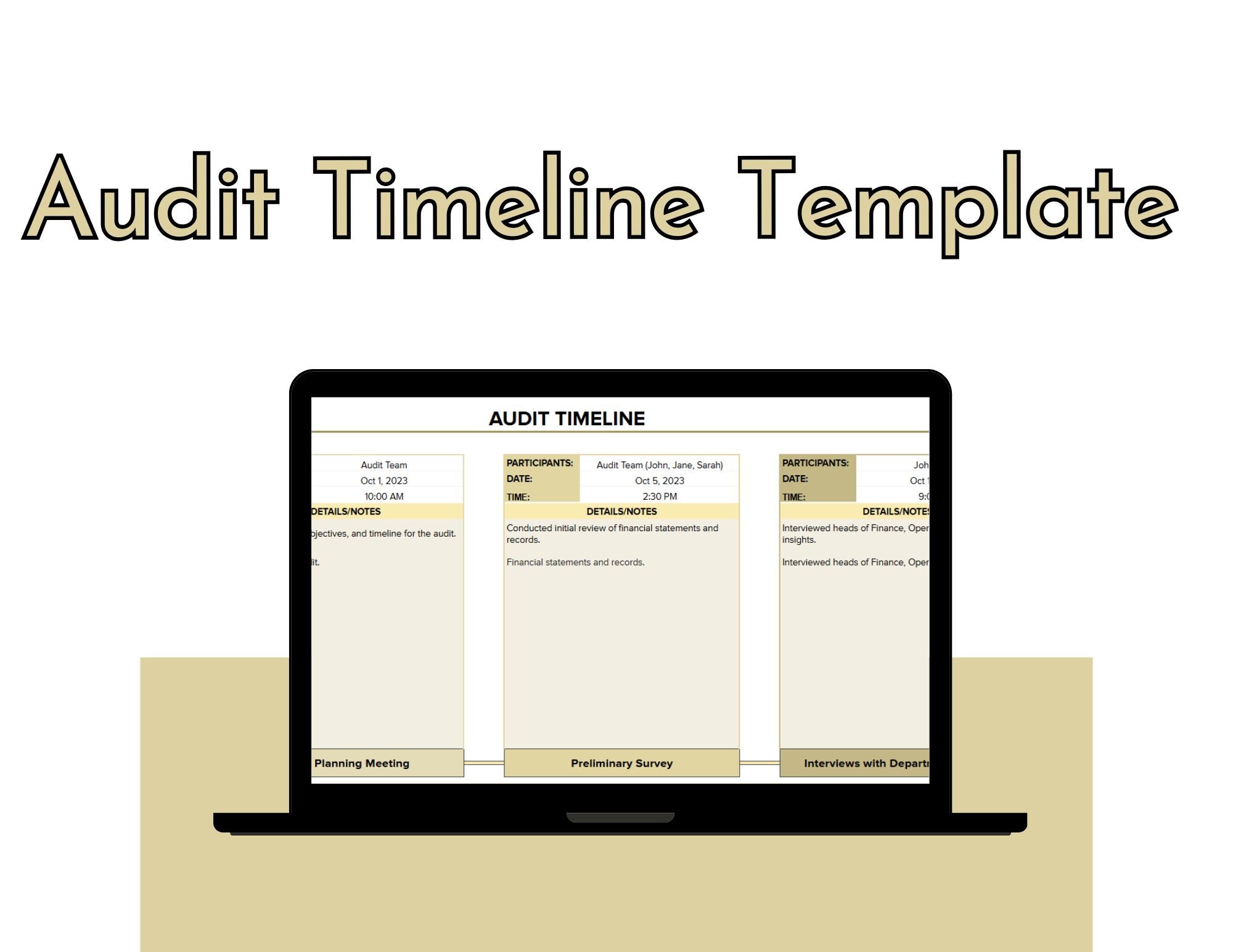 Audit Timeline Template: Financial Audit Planner in Google Sheets ...