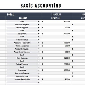 Basic Accounting Template, Google Sheets Financial Tracker, Budgeting ...