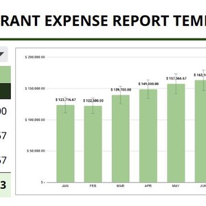 Restaurant Expense Report Template: Editable Google Sheets Financial ...