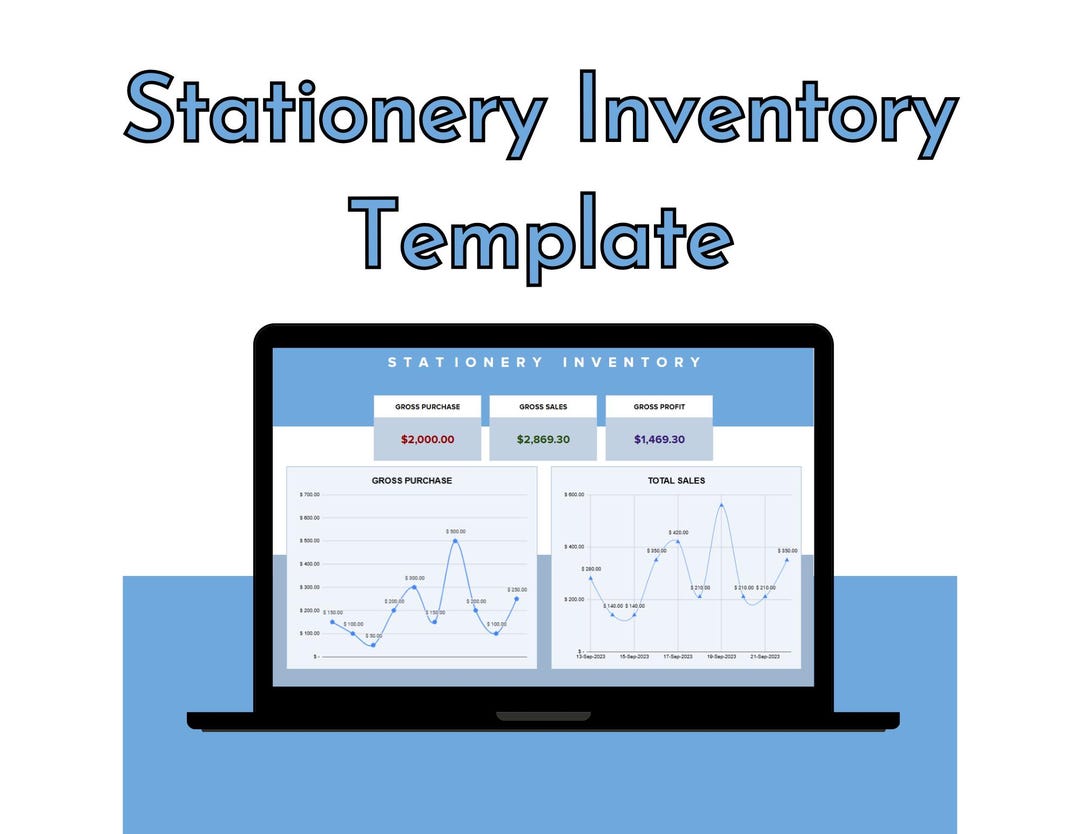Stationery Inventory Template: Google Sheets Organizer (digital ...