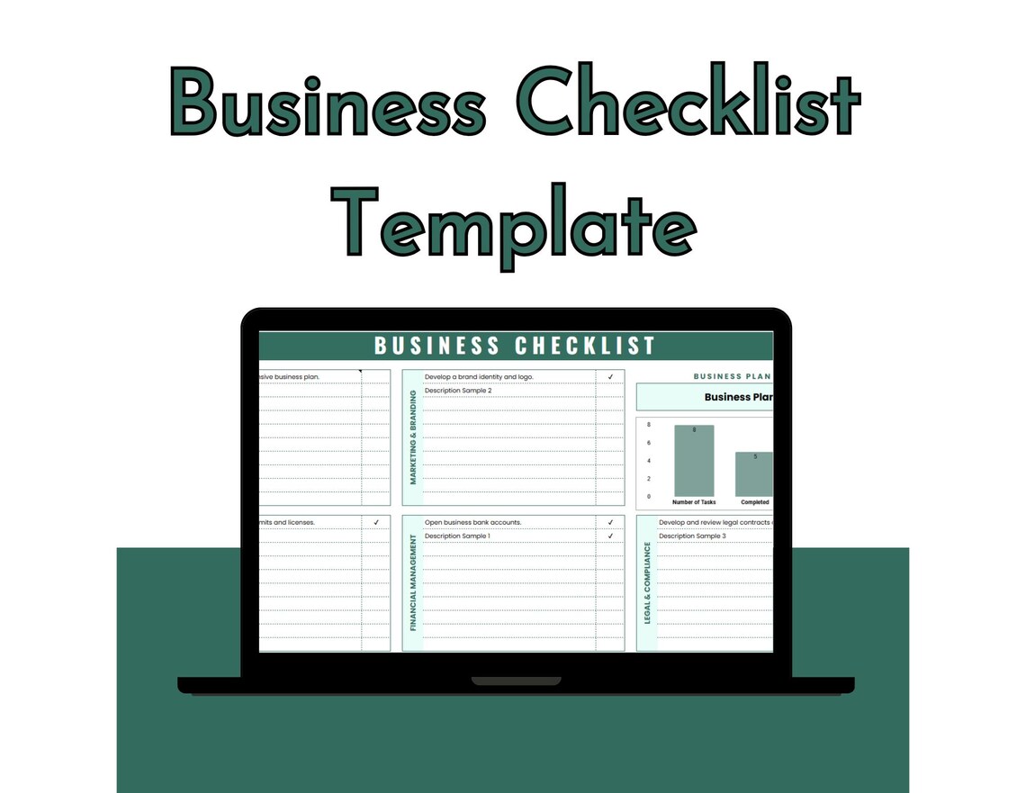 Business Checklist Template, Google Sheets Planner, Task Management ...