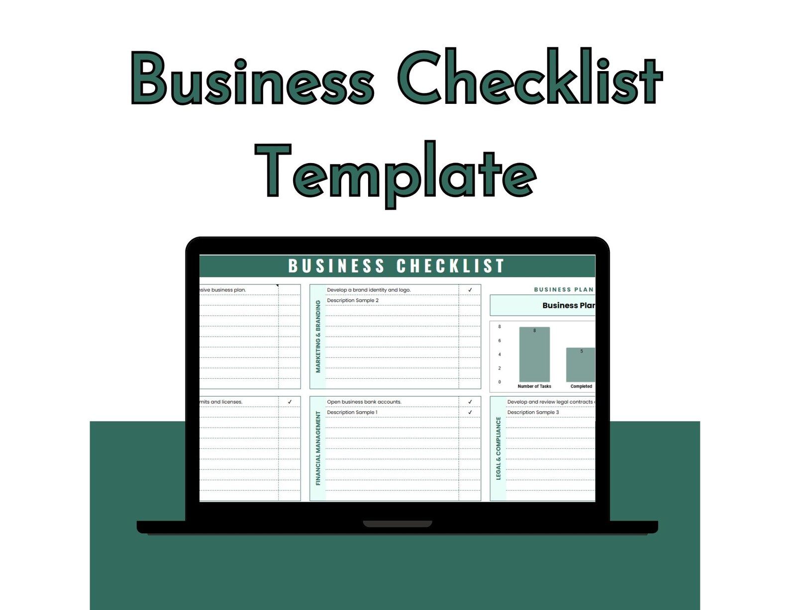 Business Checklist Template, Google Sheets Planner, Task Management ...