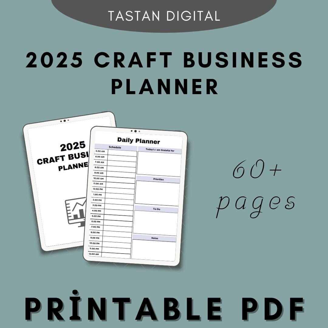 2025 Craft Business Planner, Printable PDF, Small Business Organizer ...