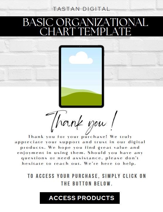 Editable Organizational Chart Template: Google Sheets, Team Structure ...