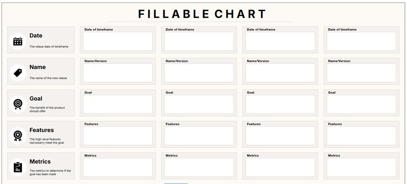 Fillable Chart Template, Google Sheets Data Tracker, Customizable ...