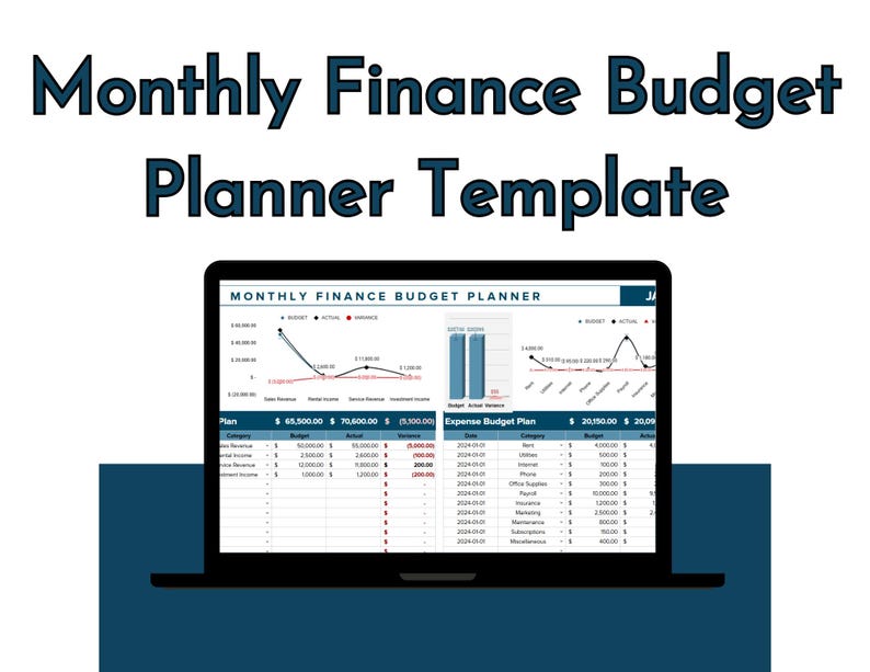 Monthly Budget Planner Template: Finance Tracker, Google Sheets ...