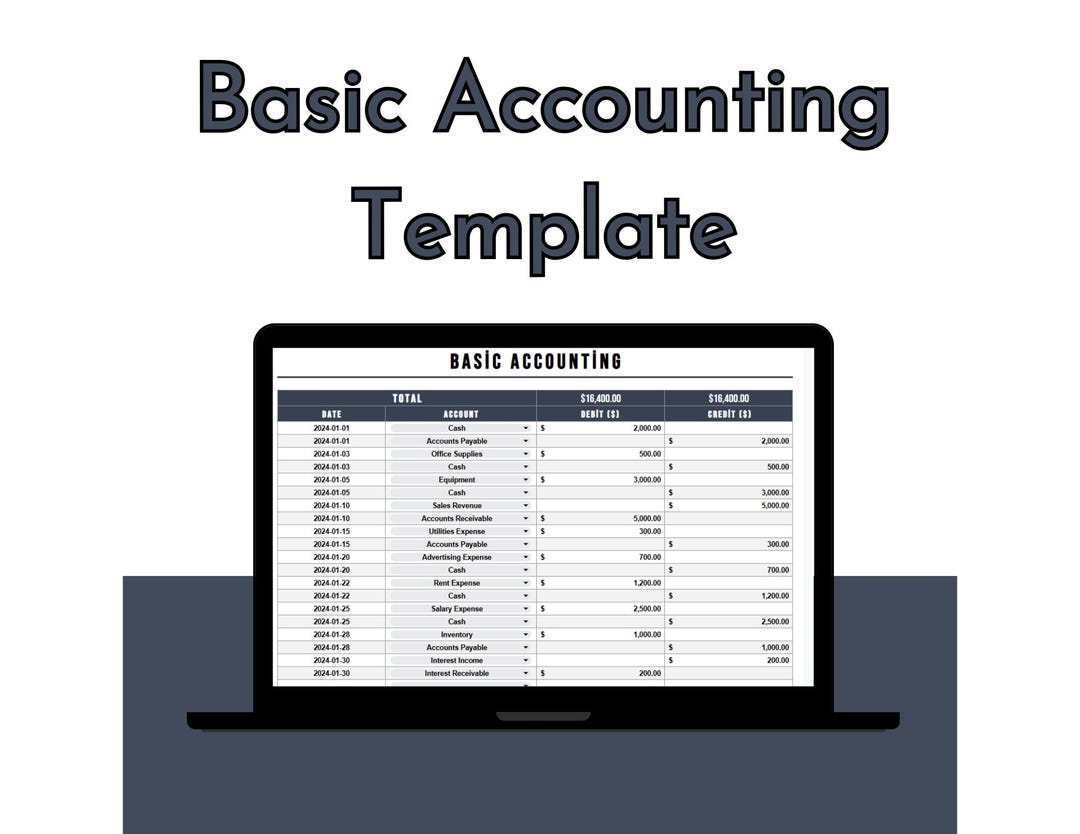 Basic Accounting Template, Google Sheets Financial Tracker, Budgeting ...