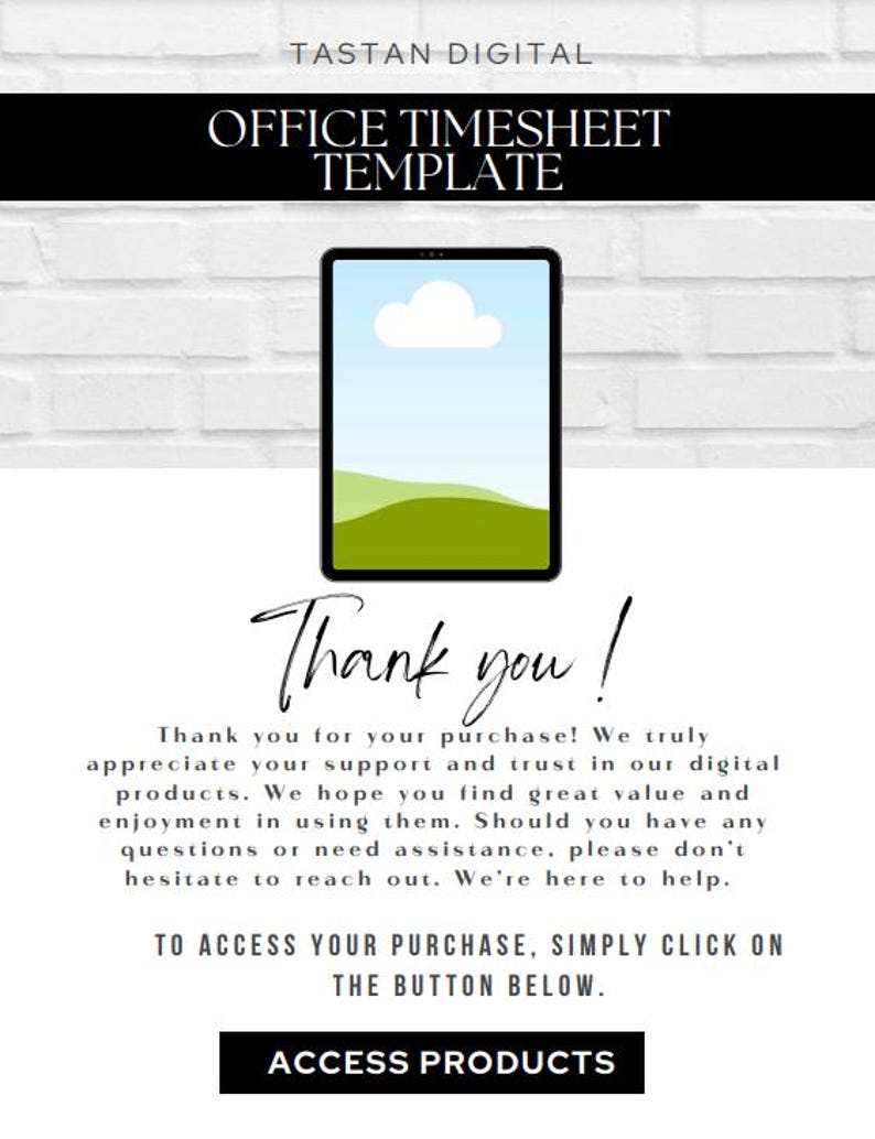 Office Timesheet Template: Employee Work Hours Log (google Sheets) - Etsy