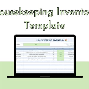 Housekeeping Inventory Template, Google Sheets, Cleaning Supplies ...