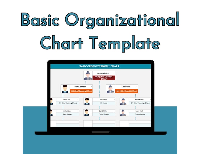 Basic Organizational Chart Template, Google Sheets Template, Team ...