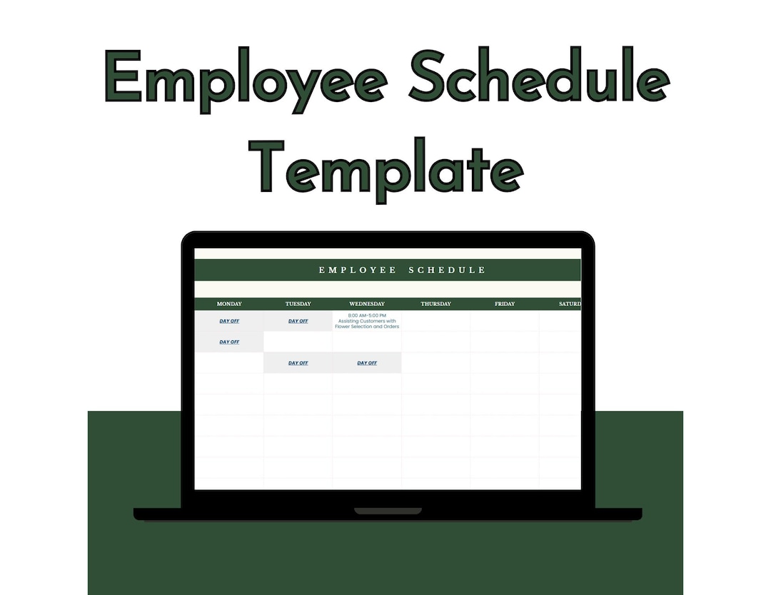 Employee Schedule Template, Google Sheets Planner, Work Shift Organizer ...