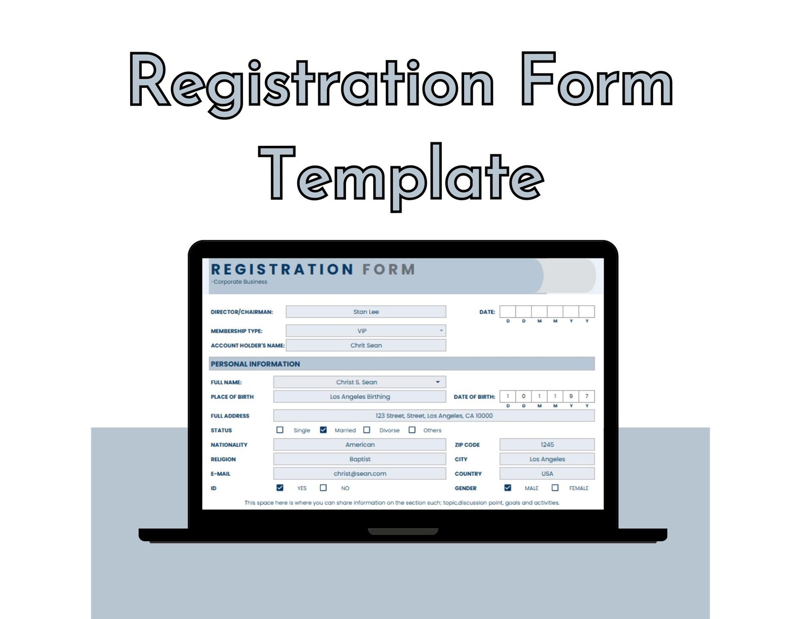 Registration Form Template, Event Sign-up Sheet, Printable Enrollment ...