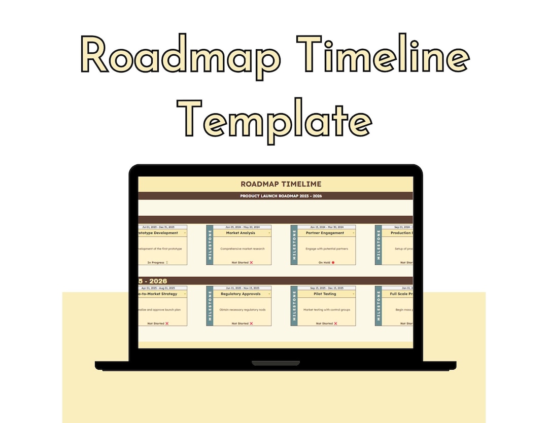Roadmap Timeline Template, Google Sheets Template, Project Planning ...