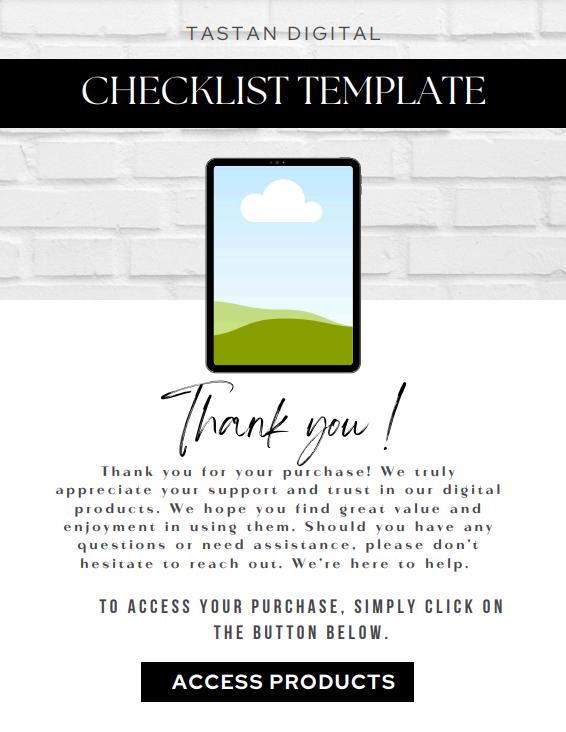 Google Sheets Checklist Template: Daily Task Organizer (printable) - Etsy