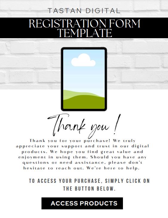 Registration Form Template, Event Sign-up Sheet, Printable Enrollment ...
