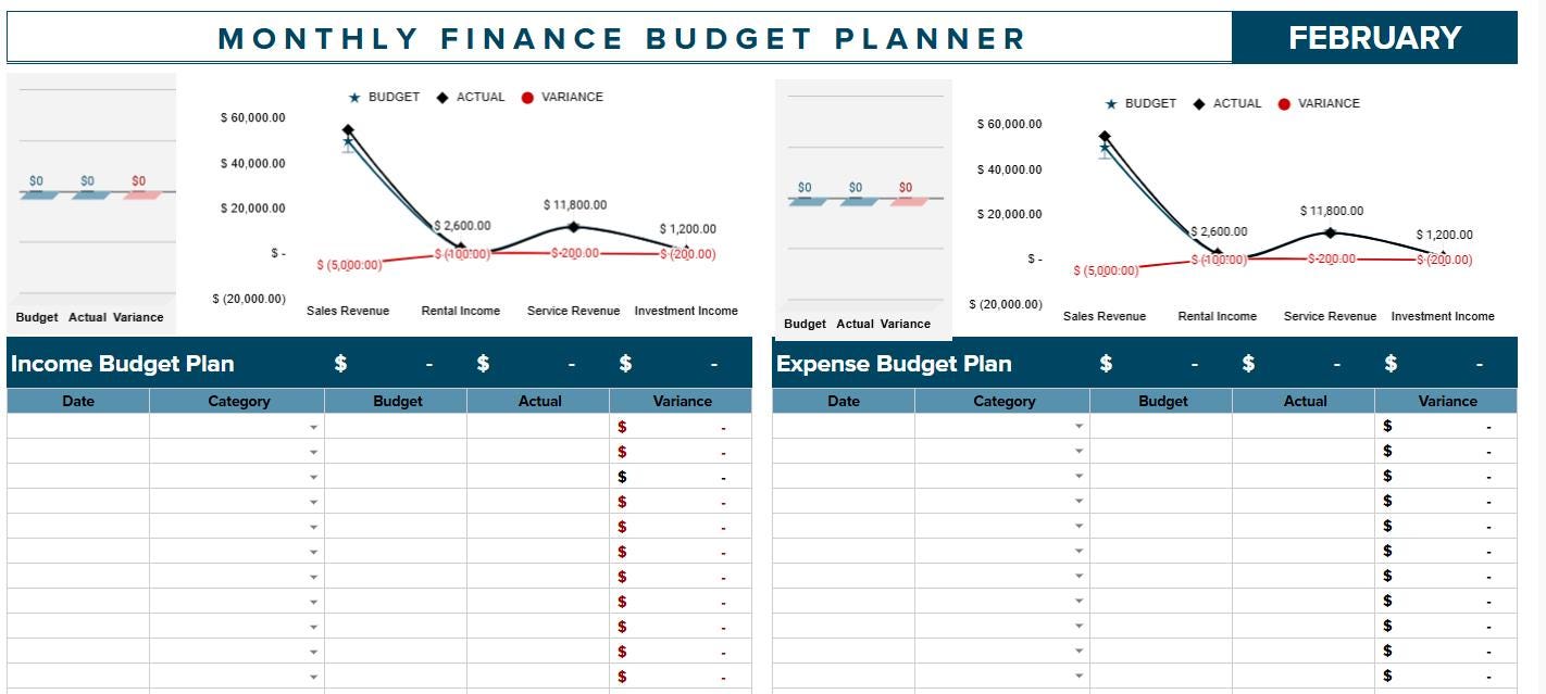 Monthly Budget Planner Template: Finance Tracker, Google Sheets ...