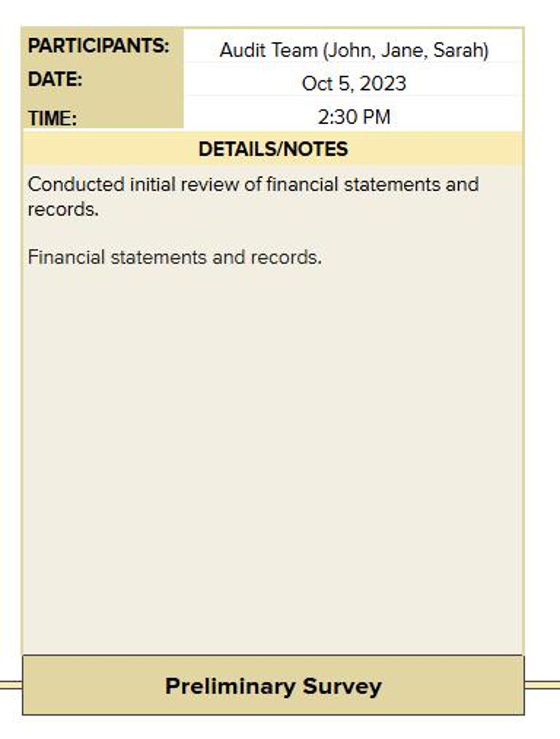 Audit Timeline Template: Financial Audit Planner in Google Sheets ...