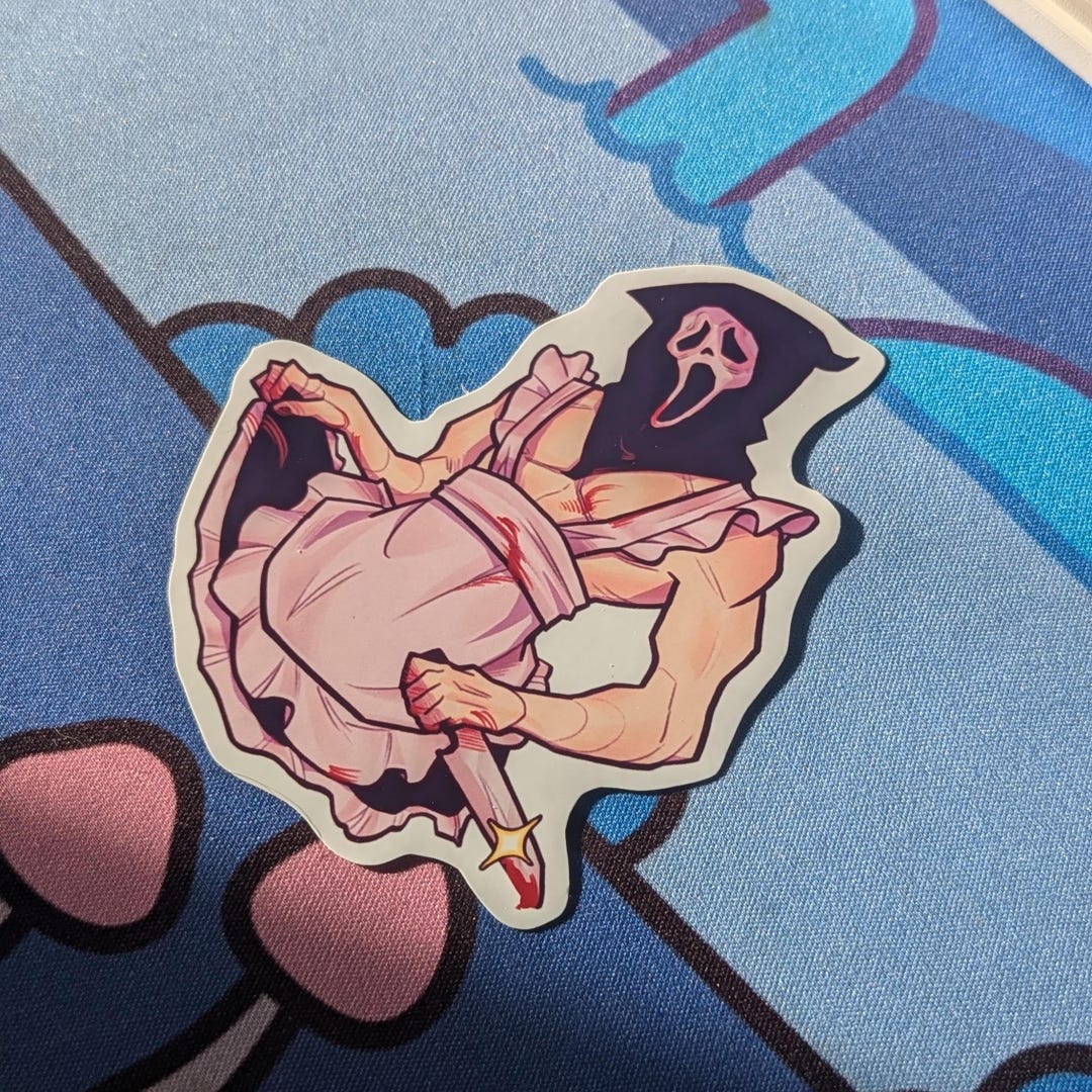 Ghostface Maid Sticker Scream Movie - Etsy