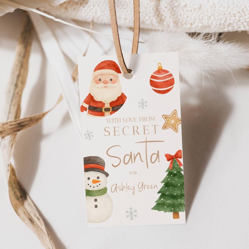 Personalised Secret Santa Labels - Etsy UK