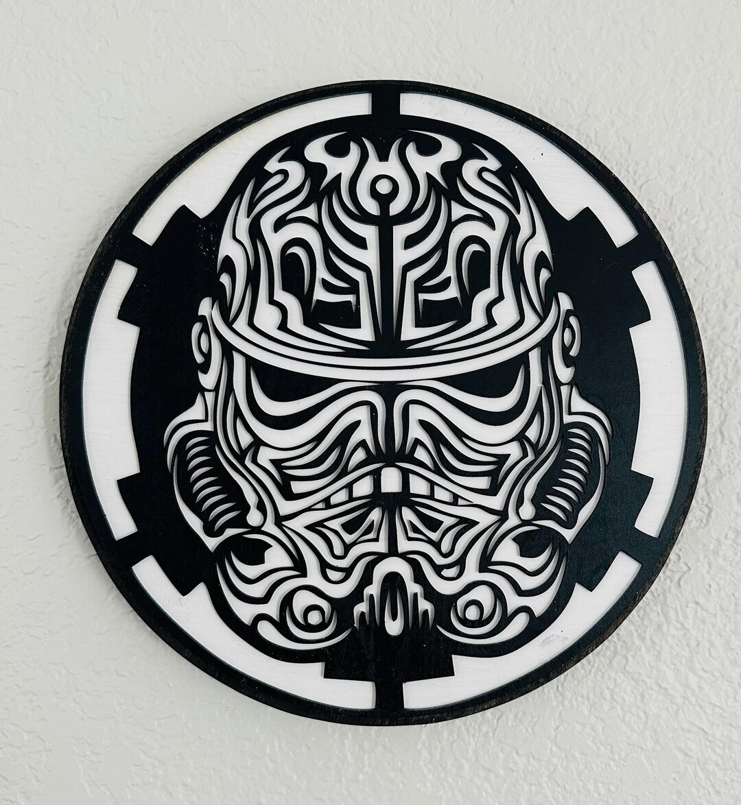 3D Stormtrooper Wall Art | Star Wars-inspired Wooden Decor | Layered ...