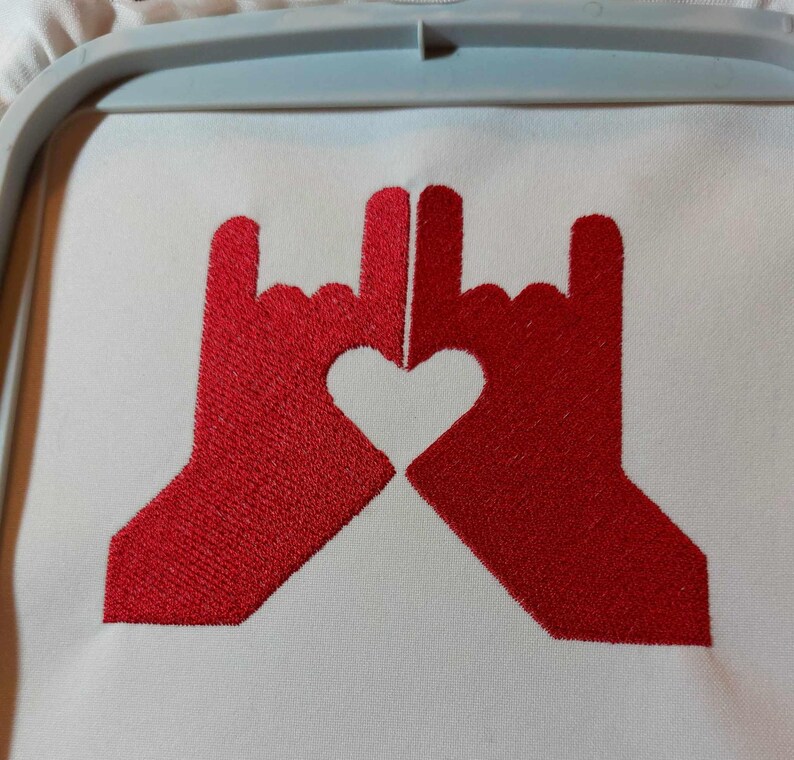 Machine Embroidery Design. Hearthands. - Etsy