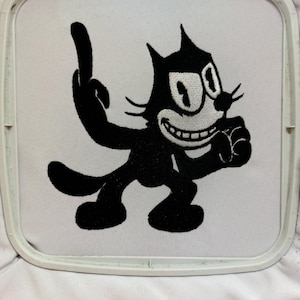 Machine Embroidery Design. Felix the Cat Show Middle Finger. - Etsy
