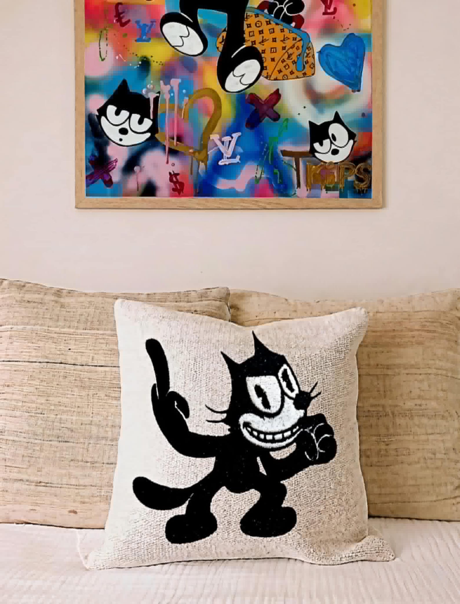 Machine Embroidery Design. Felix the Cat Show Middle Finger. - Etsy