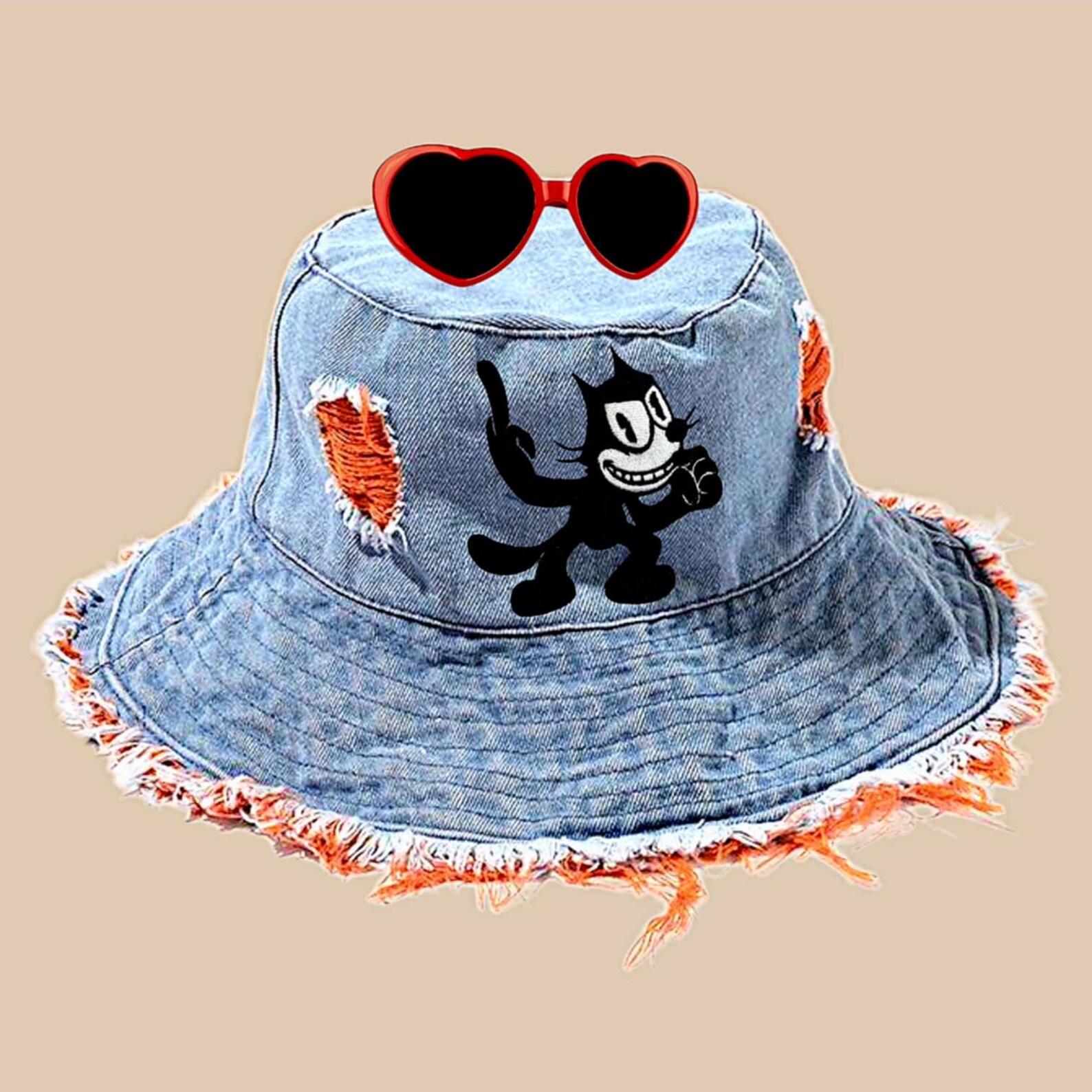 Machine Embroidery Design. Felix the Cat Show Middle Finger. - Etsy