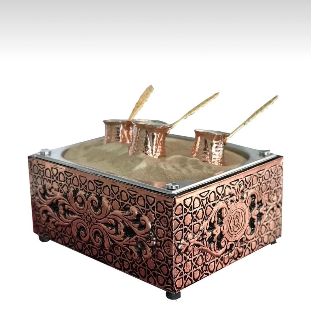 Traditional Copper Coffee Maker in Sand 3 Copper Coffee Pots, Copper ...
