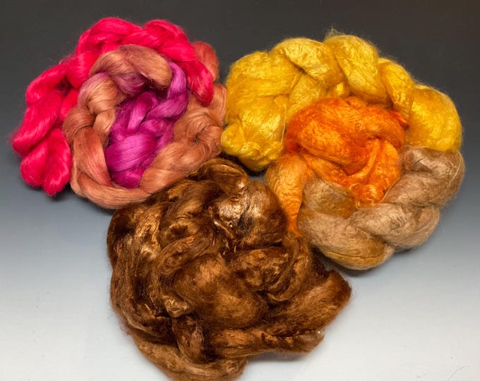 Cellulose Mint, Viscose, Banana, Plant Fiber Hand Dyed Total 6 Ounces ...