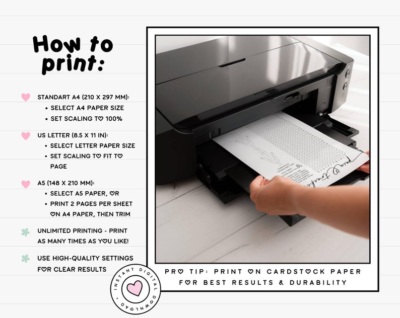 Pain Tracker Printable Bullet Journal A5 Medical Planner Insert Yearly ...