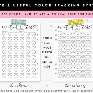 Marker Swatch Test Printable Alcohol Marker Color Chart, A4 A5 Blank ...