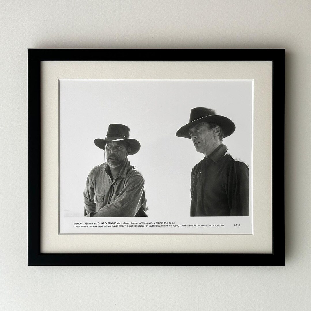 Unforgiven (1992) Clint Eastwood Morgan Freeman Publicity Film Still ...