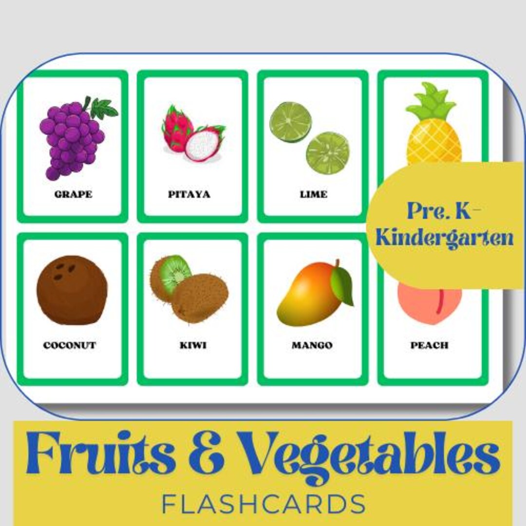 Printable Preschool Learning Cards, Kids Educational Flashcards ...