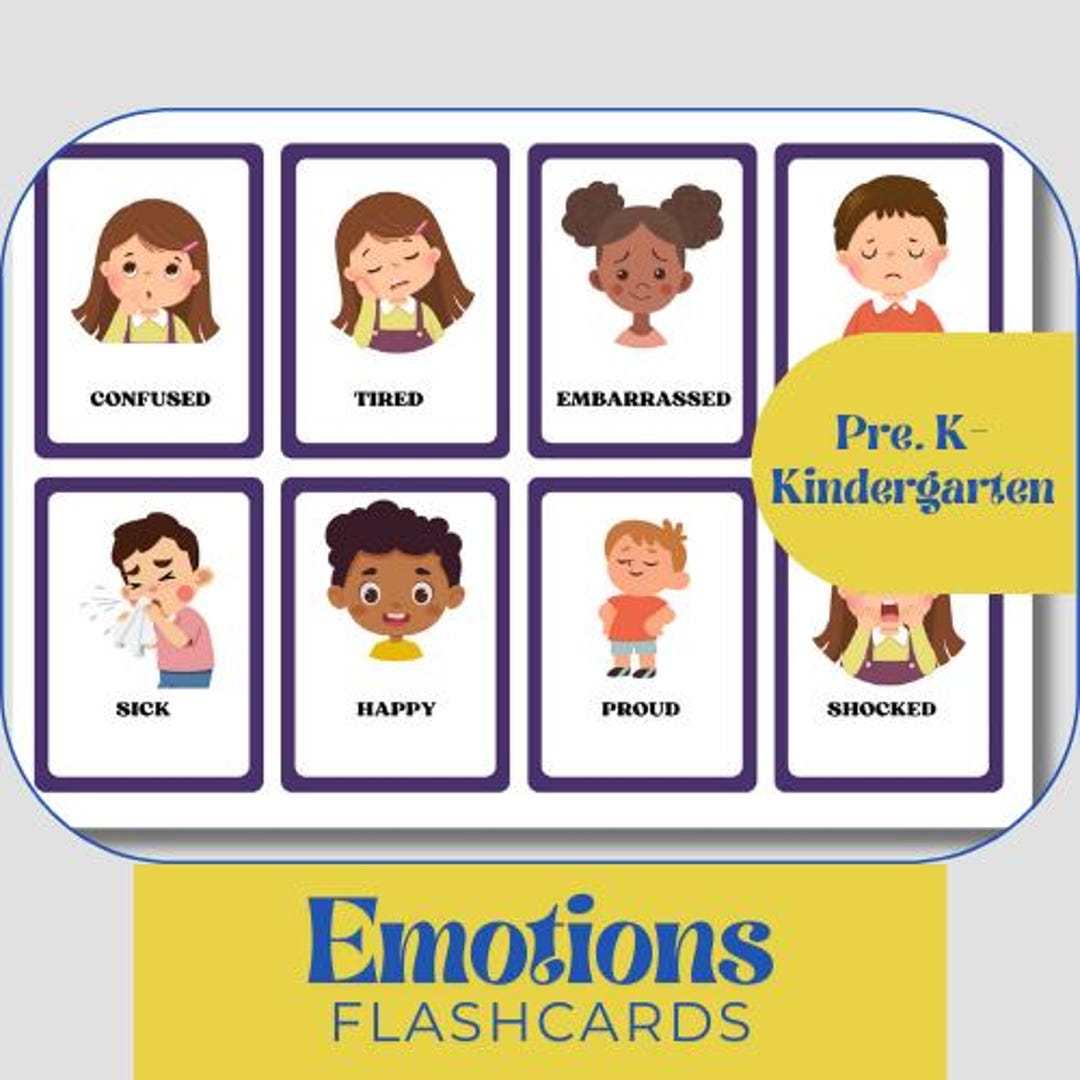 Fun Kids Feelings Cards, Social-emotional Learning, Visual Aid for ...