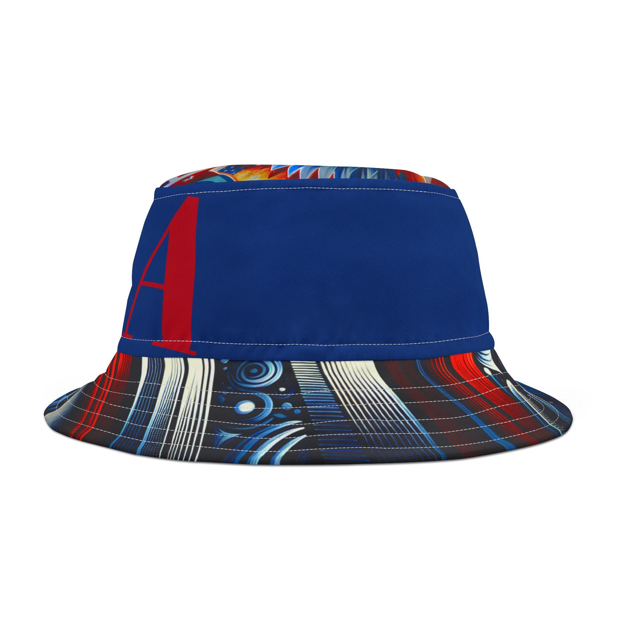 USA Bucket Hat, American Flag Eagle Design, Patriotic Headwear, USA ...