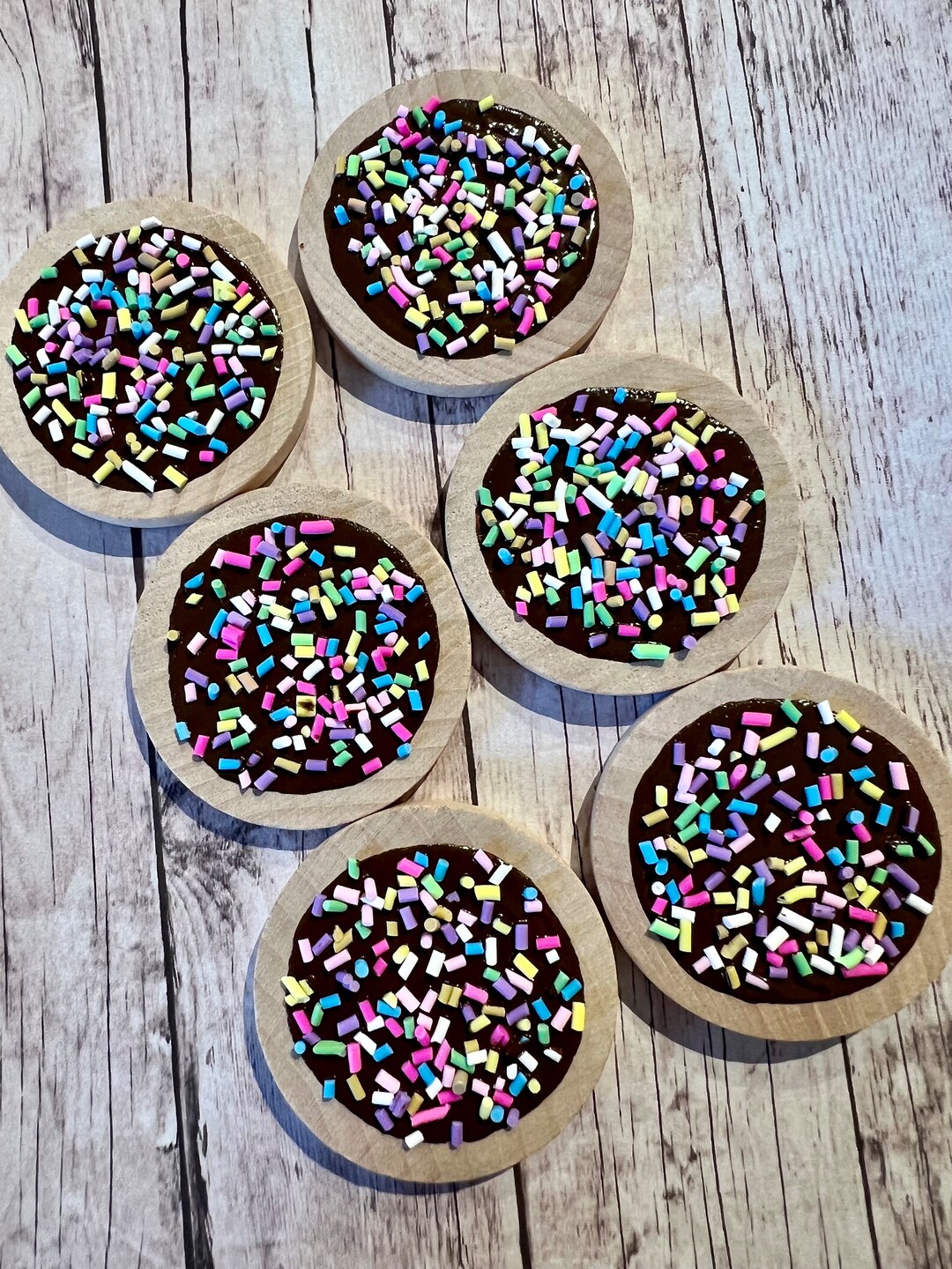 5-star Bakery Pretend Play Set - Wood Chocolate Sprinkled Cookies for ...