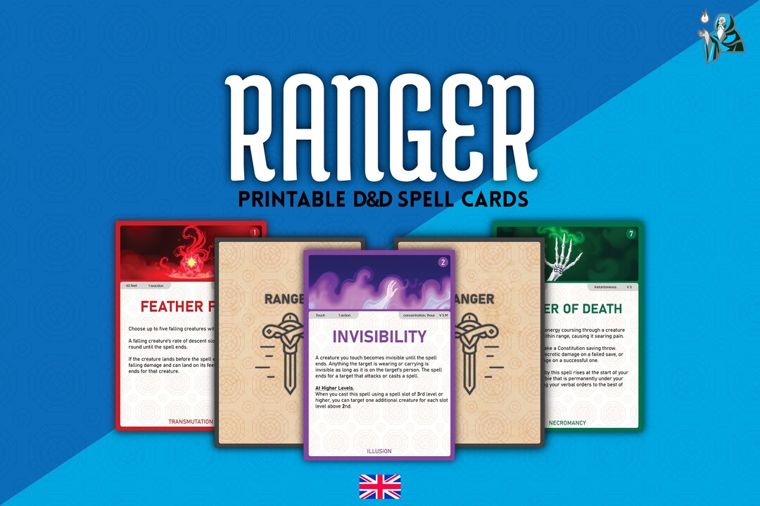 D&D 5e Ranger Spell Cards – Printable PDF – English - Etsy
