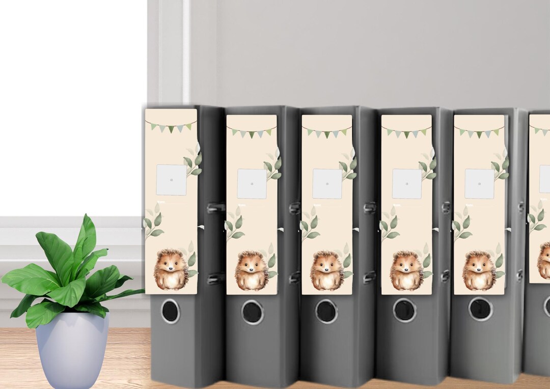 Binder Spine Template Little Hedgehog • Printable Decorative Labels ...